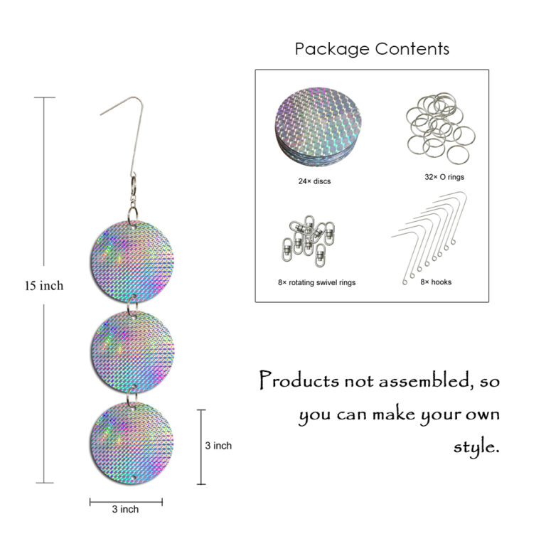 Holographic Reflective Discs, 24 Round Disks - EONBES