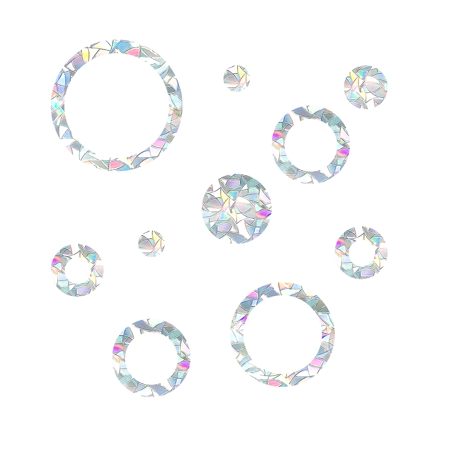 Holographic Circle Decals Stickers - EONBES