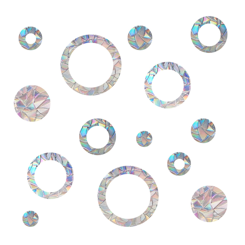 Prism Circle and Ring Window Static Cling - EONBES