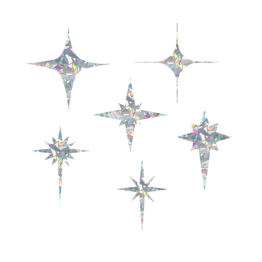 Cross Star Static Window Cling - EONBES