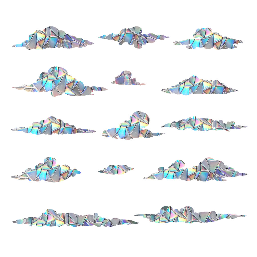 Cloud Prism Window Decals - EONBES