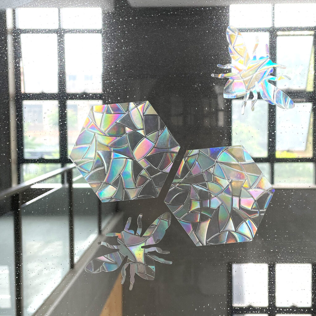 Honeycomb Prism Window Decals - EONBES